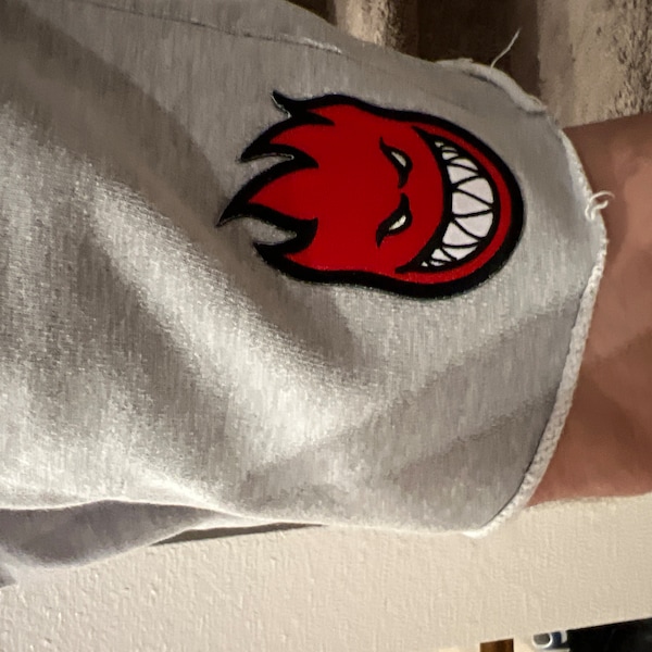 Vintage 90s Red Spitfire Bighead NOS Skateboarding Embroidered Iron on ...