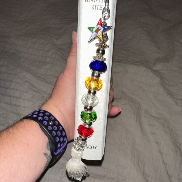 Order of the Eastern Star Beaded Bookmark With Charm - Etsy