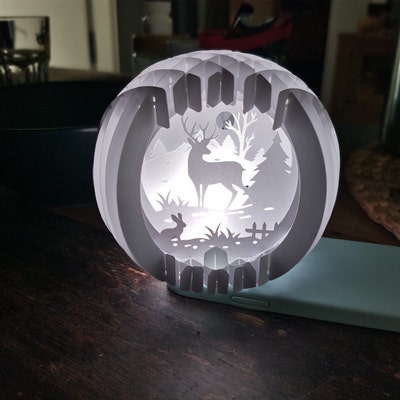 Deer Sphere Pop up SVG Templates for Creating Mini Sphere Paper Cut ...