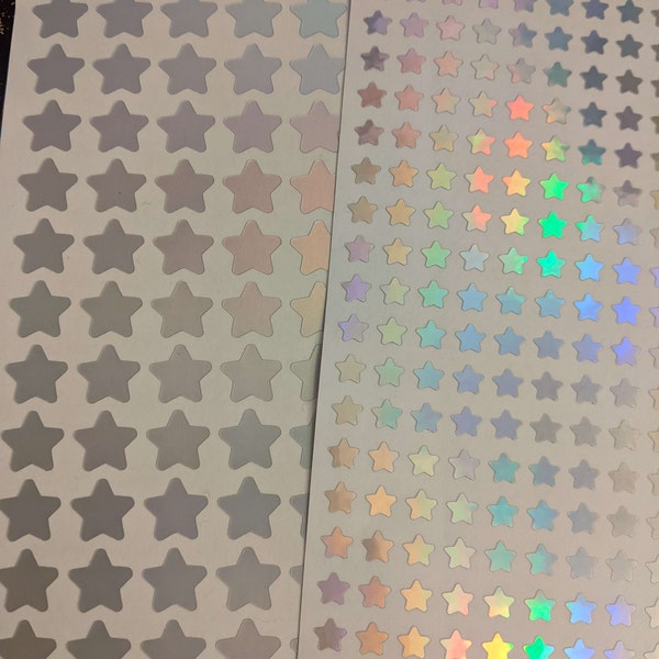 1/2 Inch Mini Bubble Star Sticker Sheet 13mm | Small Star Stickers ...
