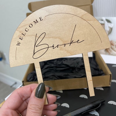 Personalized Cake Topper, Wood Dessert Topper, Happy Birthday Sign ...