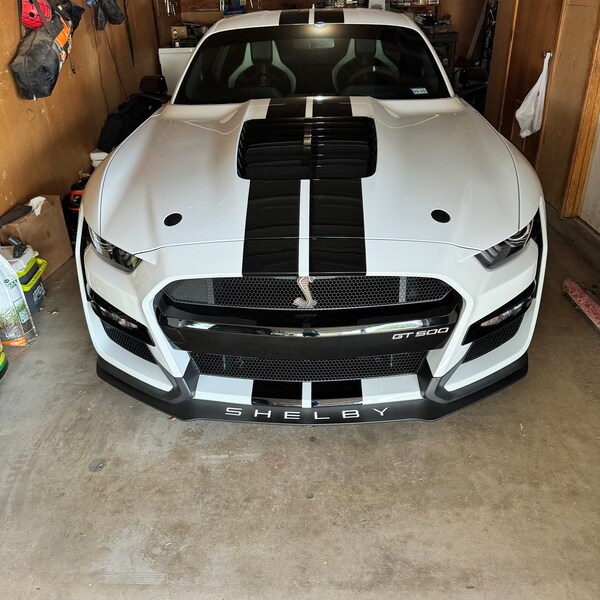 White Front Bumper Letters for Shelby GT500 2020+ Car Accessories ABS ...