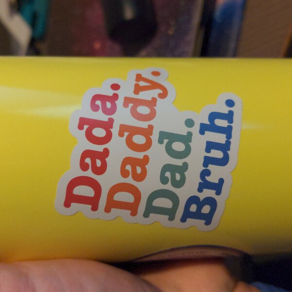 Dada. Daddy. Dad. Bruh. Sticker - Etsy