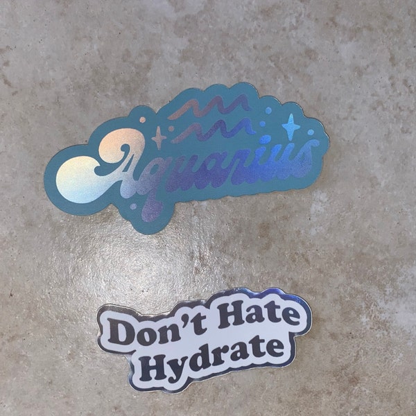 Holographic Matte Zodiac Stickers - Etsy
