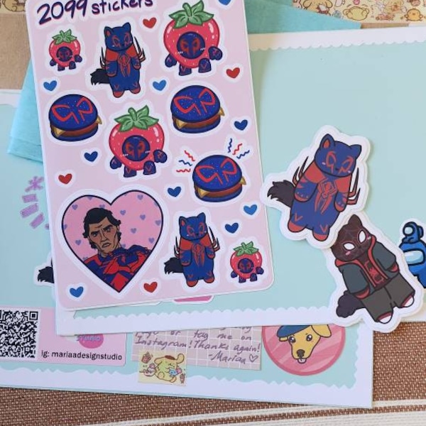 2099 Sticker Sheet | ATS.V Spider Guy | Spider Guy Stickers | Laptop ...