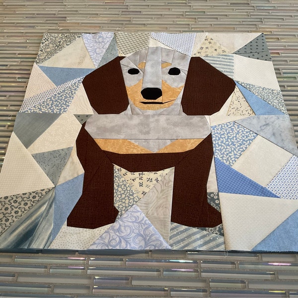 Doxie Dachshund 20 Inch Foundation Paper Pieced Quilt Pattern - Etsy