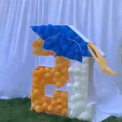 1ft-7ft Mosaic 21 Graduation Hat From Balloons PDF Files - Etsy