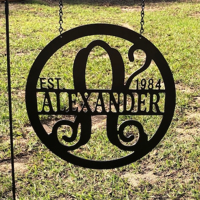 Custom Last Name Garden Flag Last Name Sign for Wall Established Sign ...