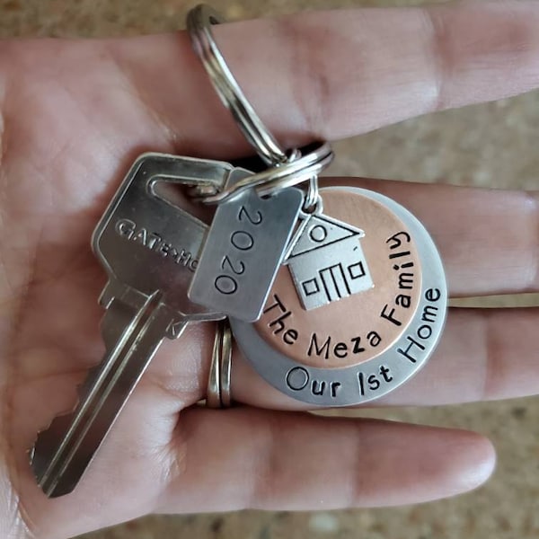 Personalized New Home Key Chain, Our First Home Keychain, Our 1st Home ...