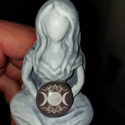 Triple Moon Goddess Statue goddess Hecate Moon Goddess Mini Figurine ...