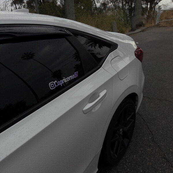 Premium Metallic Gold Custom Personalized Instagram Name Vinyl Decal ...