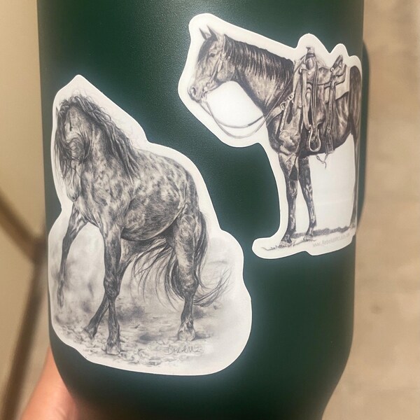 Cowboy Sticker | Western Sticker | Ranch Horse Art | Gift for the ...