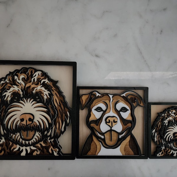 Labradoodle 3D Layered SVG: Laser Cut Dog Wall Art (digital Download ...