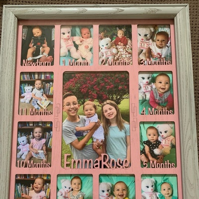 Baby First Year Personalized Frame Holds Twelve 2.5 X - Etsy
