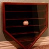 30 Baseball Display Case Cabinet Holder Rack Home Plate Shaped W/98% UV ...