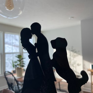 Bride Pulling Groom Wedding Cake Topper Hooked for Life | Etsy