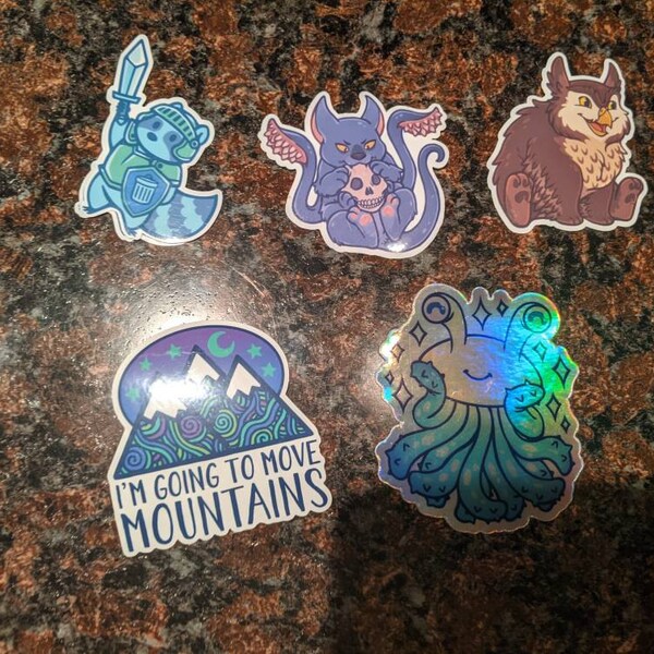 Displacer Beast Kitten Dnd Sticker for Laptop, Cute Dnd Stickers ...