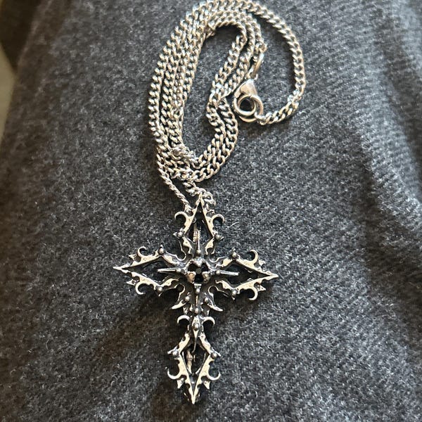 Traumaturgist's Cross: Gothic Inverted Cross Pendant With Custom ...