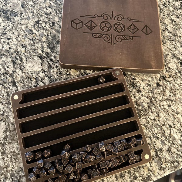 Dnd Box and Tray. Personalized Dice Box With Magnetic Spell Slot ...