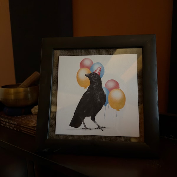 Birthday Crow, Birthday Card - Etsy