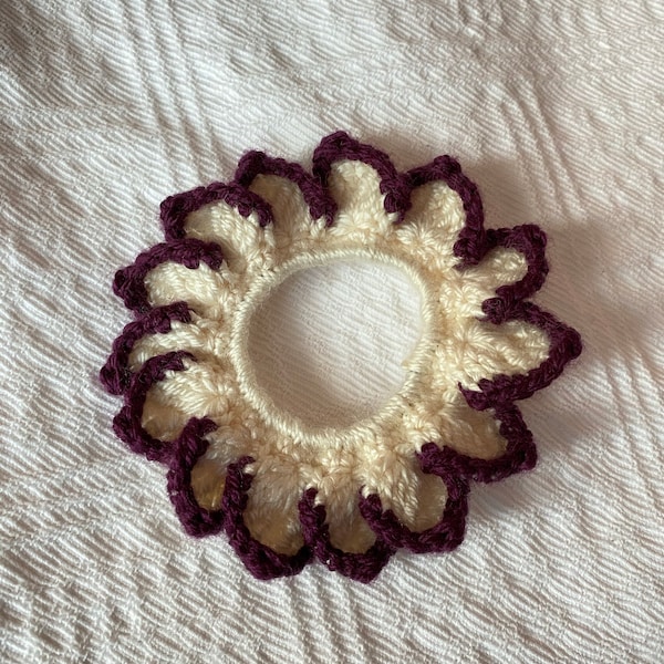 Flower Scrunchie Crochet Pattern, Crochet Scrunchie Pattern, Hair ...