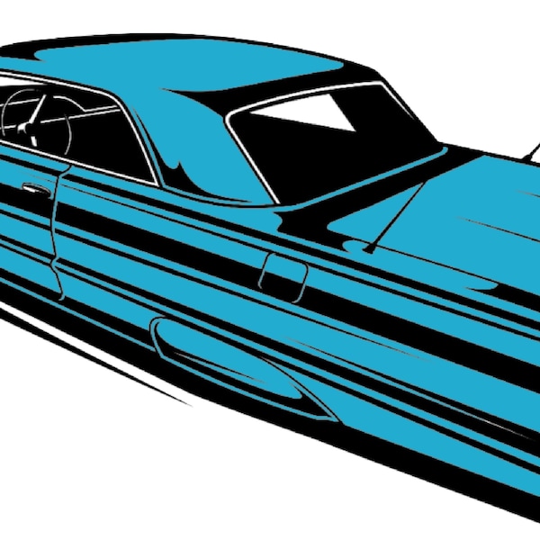 Lowrider Old School Regal Cars Silhouette Cricut,printable,vector,vinyl ...