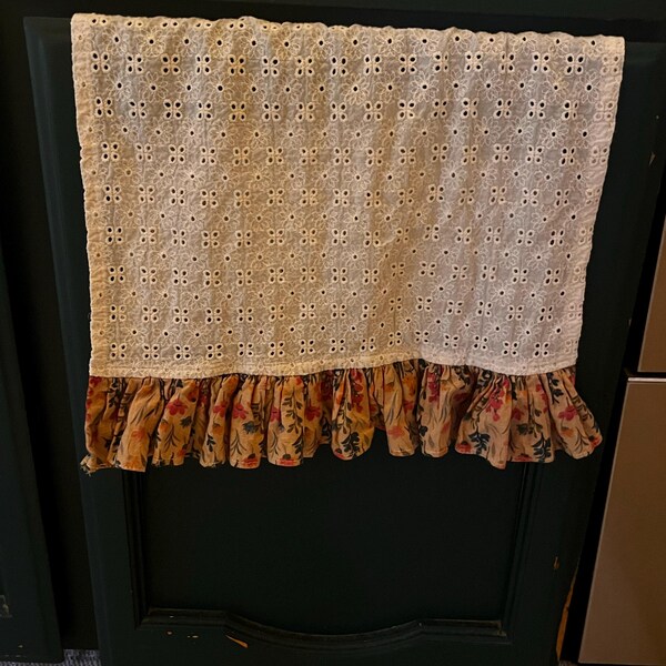 Set of 2(beige Ruffled Tea Towel and Knitted Tea Towel),beige Linen Tea ...
