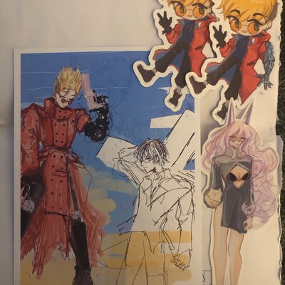 Trigun Stampede Neko Vash Chibi Sticker - Etsy