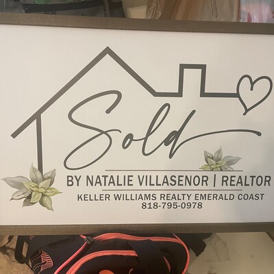 Real Estate Agent Sold Sign, Real Estate Agent Closing Sign, Real ...