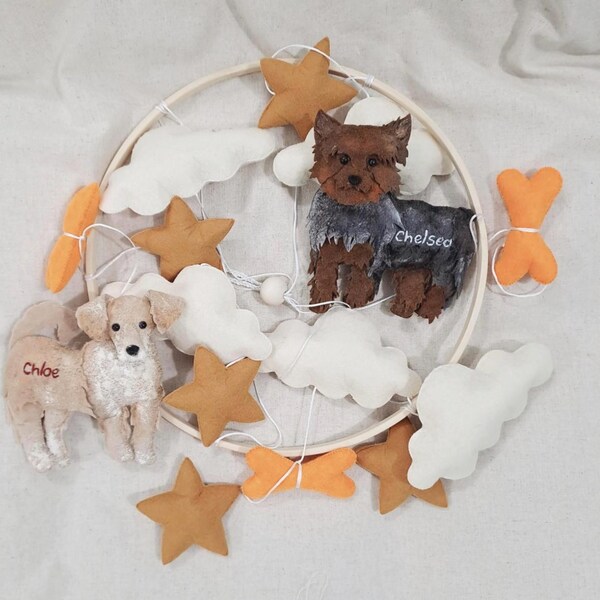 Custom Dog Baby Mobile, Personalized Baby Nursery, Puppy Baby Mobile ...