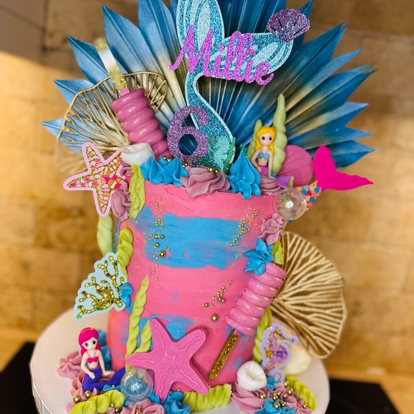 Mermaid Under the Sea Themed Cake Topper - Etsy UK
