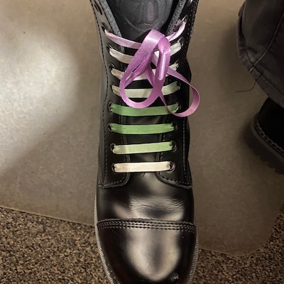 Genderqueer Pride Shoelaces Subtle LGBT Pride Accessory Pride Flag Pin ...