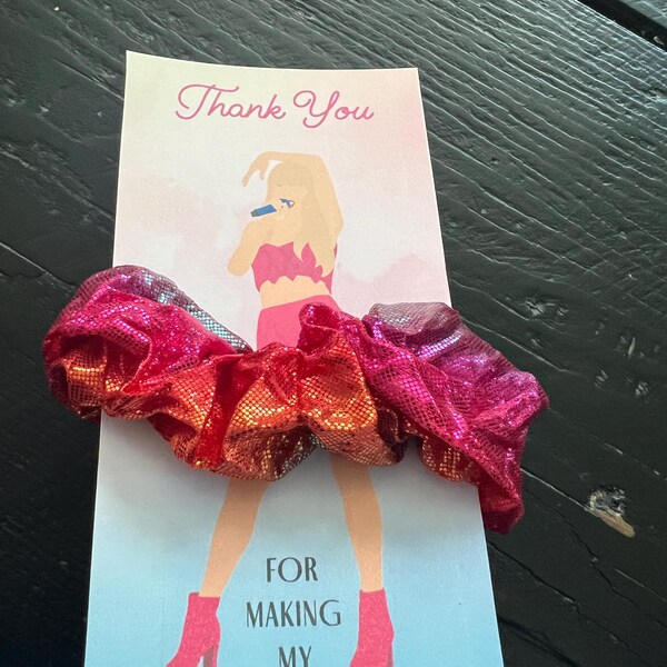 Printable Scrunchie Card Par-tay Favor T Swift Eras Party Theme Purple ...