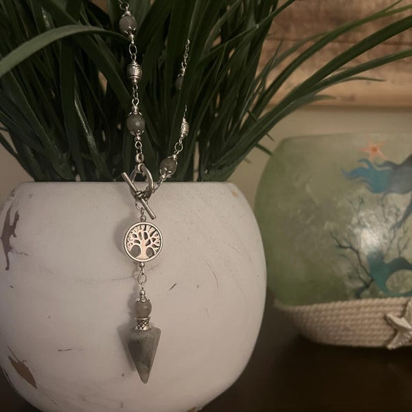 Luna Moth Pendulum Divination Tool, Opalite Crystal Pendulum, Scrying ...