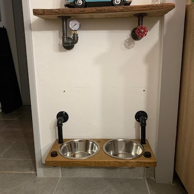 Wall Mounted Dog Bowl/ Pet Feeder - Etsy