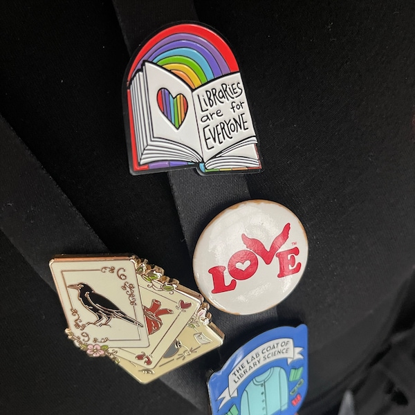 Libraries Are for Everyone | Enamel Pin | Librarian | Pride | - Etsy
