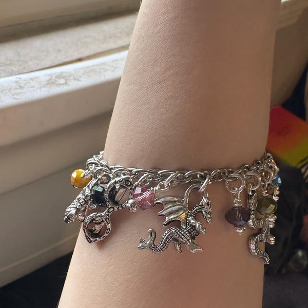 Ocean Charm Bracelet, Beach Charm Bracelet, Sea Shell Charm Bracelet ...