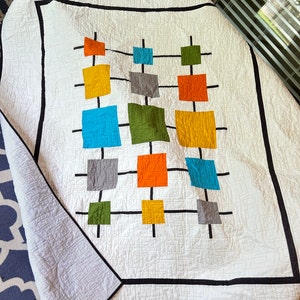 Quilt Pattern Retroblock PDF Quilt Pattern Mid-century Modern - Etsy