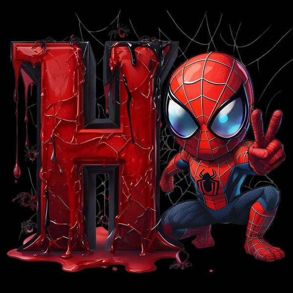 Personalized Spider-man Initial Letter Art: Custom PNG File A to Z ...