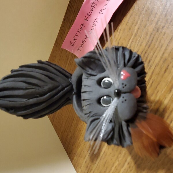 Goofy Dog,clay Dog, Dog Sculpture, Dog Business Card Holder, Hand Made ...