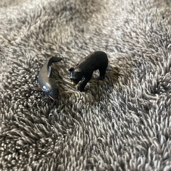MINIATURE ORCA Killer Whale Sea Animal Figure Dollhouse Fairy Gardens ...