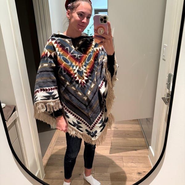 Alpaca Poncho Size 6 Children's Poncho Fringe Poncho Kids Poncho Boho ...