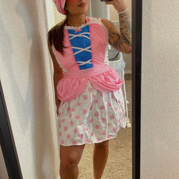 Bo Peep Costume Apron, Bo Peep Bonnet, Womens Costume Apron, Bo Peep ...