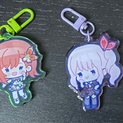 Colorful Stage Tinted Charm Keychain - Etsy