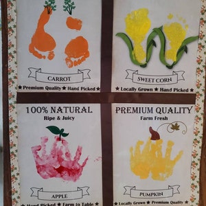Farmers Market Handprint Footprint Art Craft, Kids Handprint Art, Farm ...