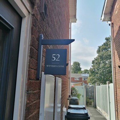 Customisable Hanging House Sign, House Number Sign, New Home Gift - Etsy