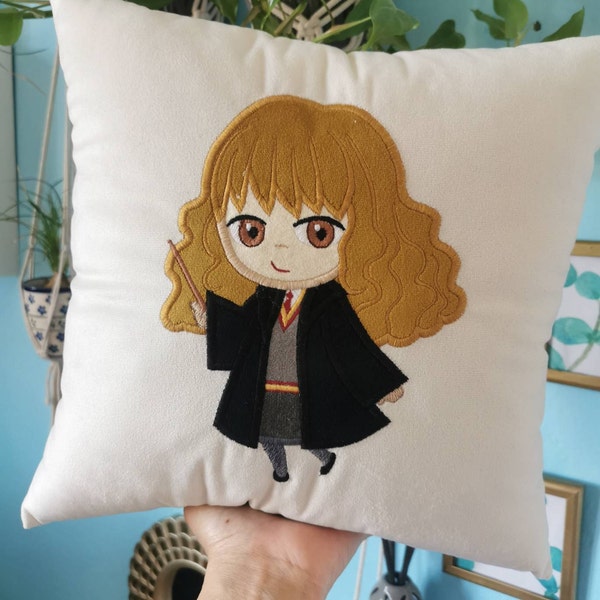 Magic Girl Applique Design ~ Red Headed Wizard Girl ~ Instant Download ...