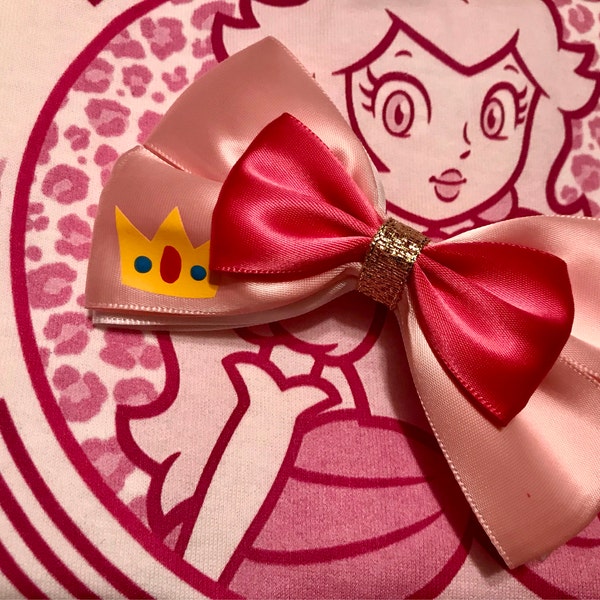 Princess Peach Inspired Bow - Etsy