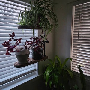 Three Tier Swivel Shelf With Drip Groove for Window or Wall, Industrial ...