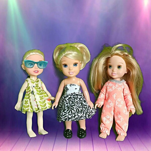 Wrap Dress Sewing Pattern - Tiny BJD (lati Yellow, Pukifee, Luts Tiny ...